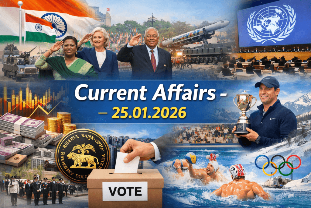 Current Affairs – 25 January 2026 | Daily GK Update